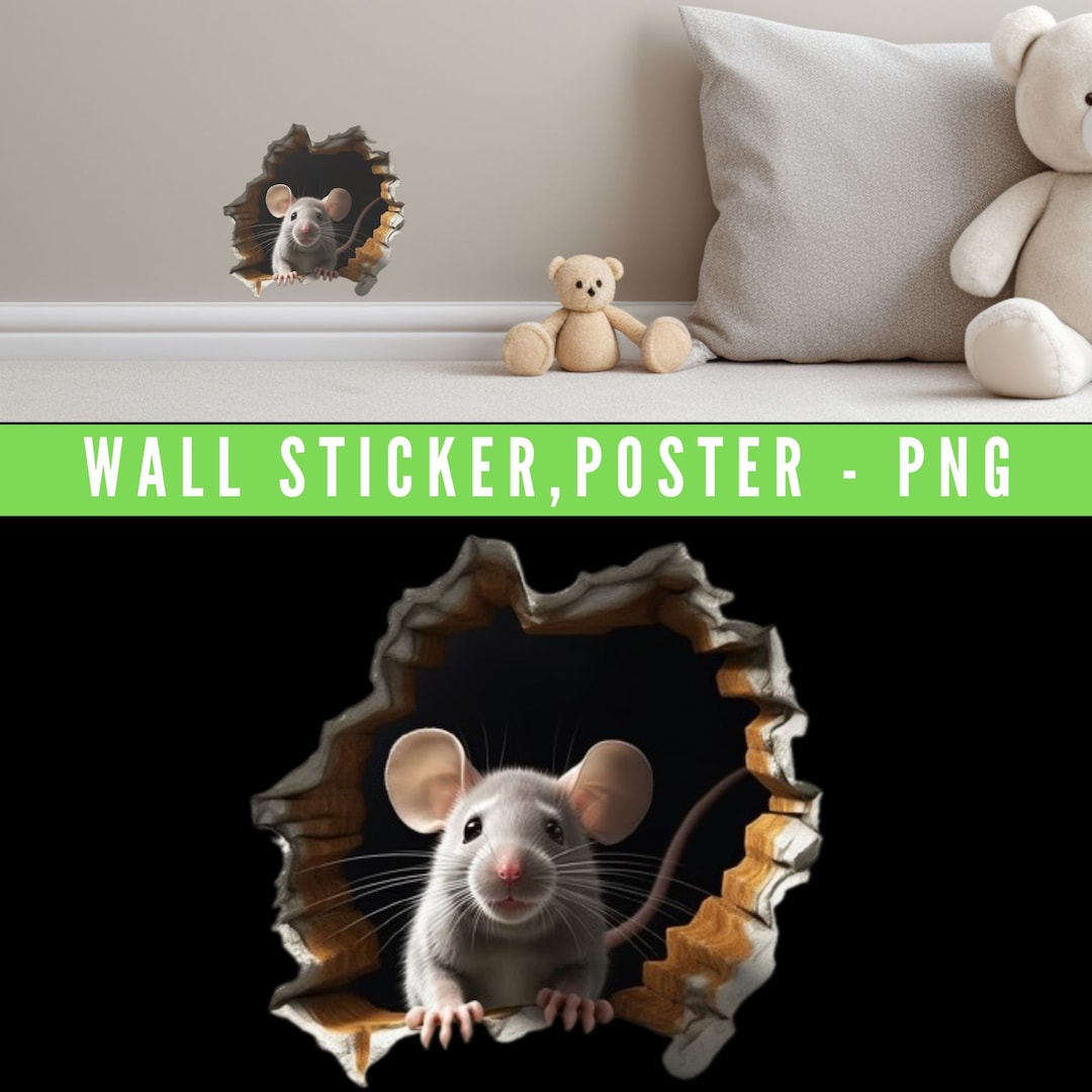 3d Mouse Hole Sticker Png File Mouse Hole Png Mouse Hole - Etsy