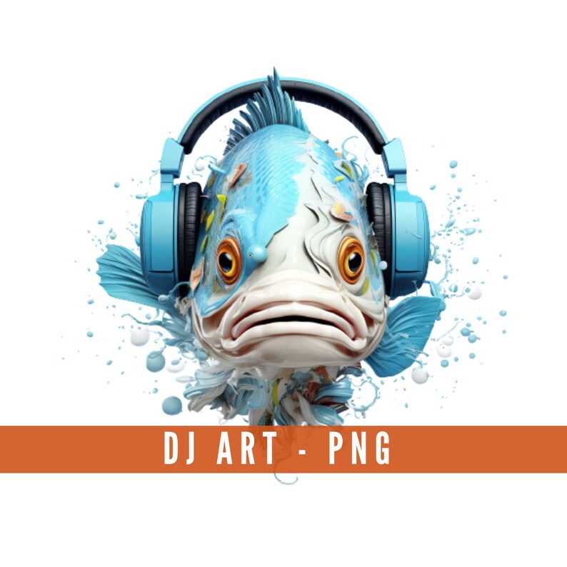 Dj Fish Png Funny DJ Png Dj Music Png Dj Gift DJ Shirt DJ - Etsy