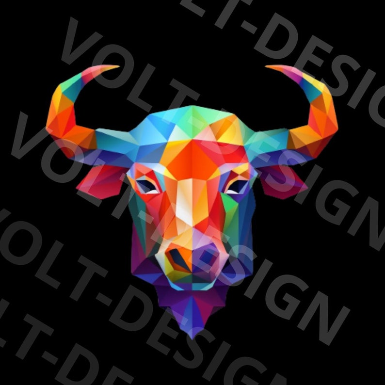 Bull PNG Clipart Colorful Taurus Sublimation for Tshirts Art - Etsy