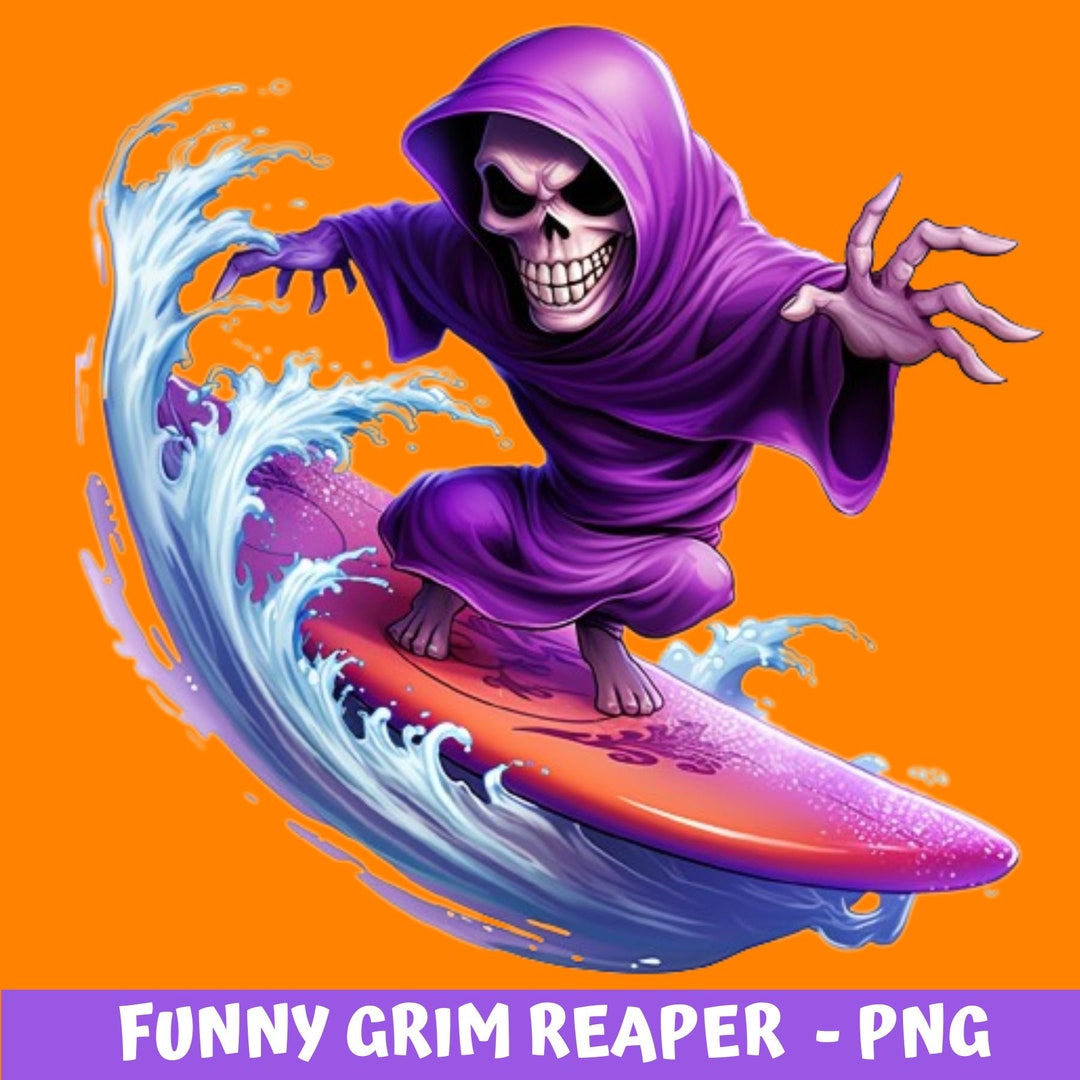 Halloween Grim Reaper Png Funny Surf Png Halloween Grim Reaper Shirt ...