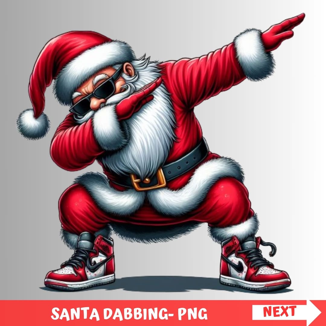 Christmas Santa Claus Dabbing Png Funny Santa Dabbing Png - Etsy