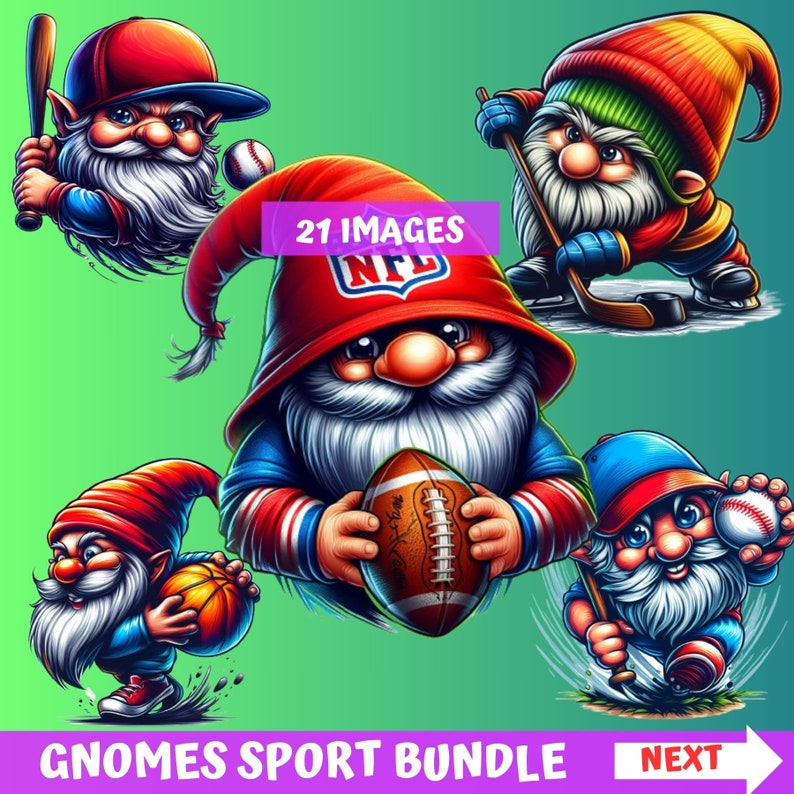 Sports Gnome Bundle Christmas Gnome Soccer Funny Gnome Png Football ...