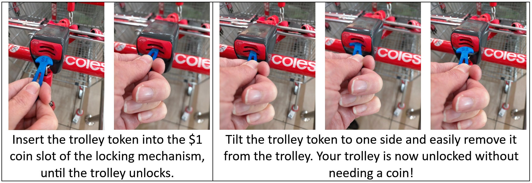 Australia 1 Dollar Removable Trolley Token / Trolley Key - Etsy Australia