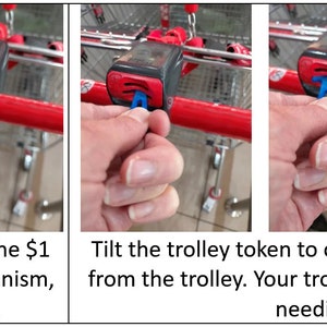 Australia 1 Dollar Removable Trolley Token / Trolley Key (reusable) for ...