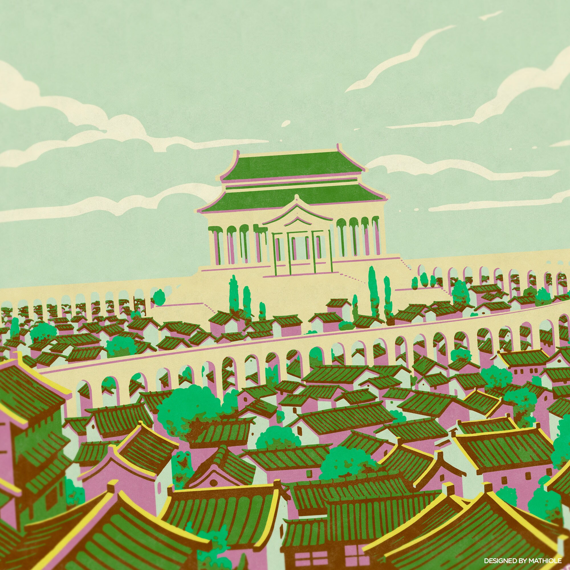 Visit Ba Sing Se Poster Retro Reise Vintage Illustration Druck, 2000er ...