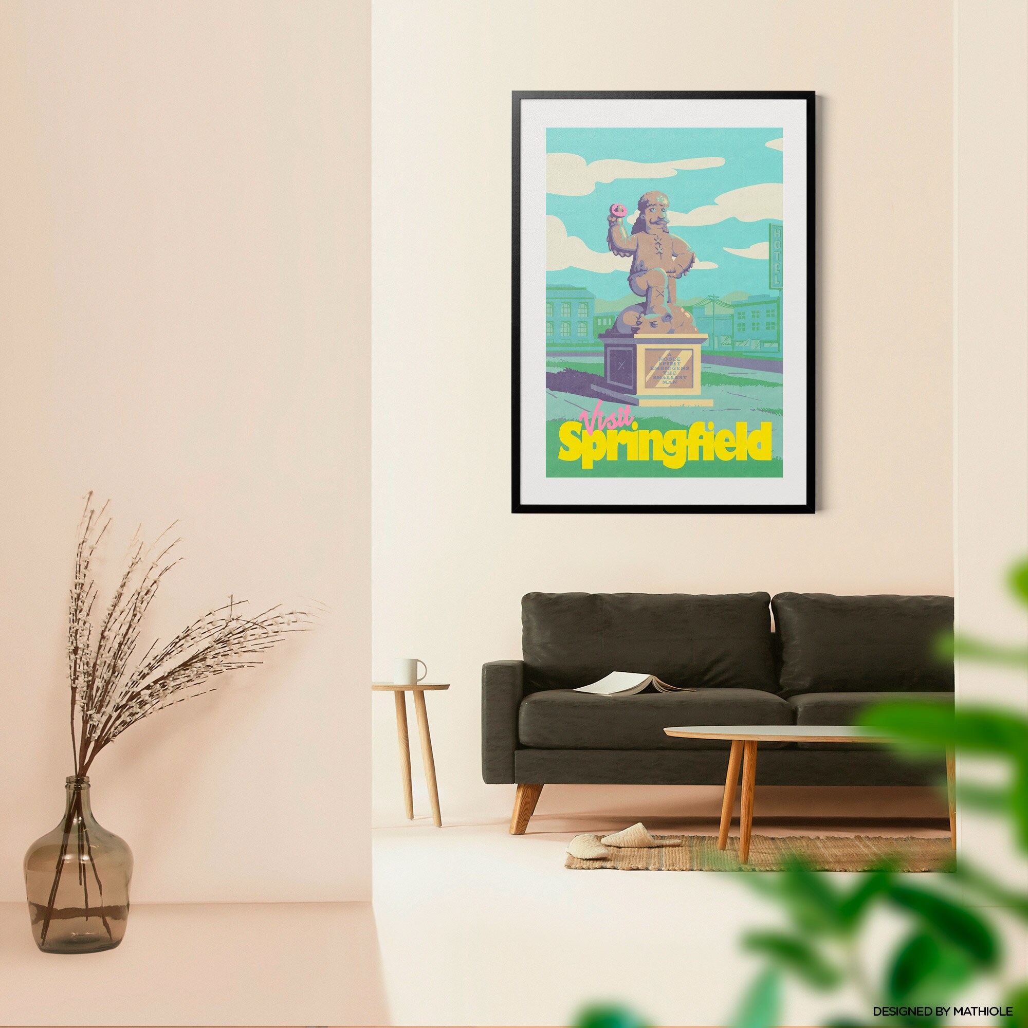 Visit Springfield Poster Simpsons Art Animation Lover Great - Etsy
