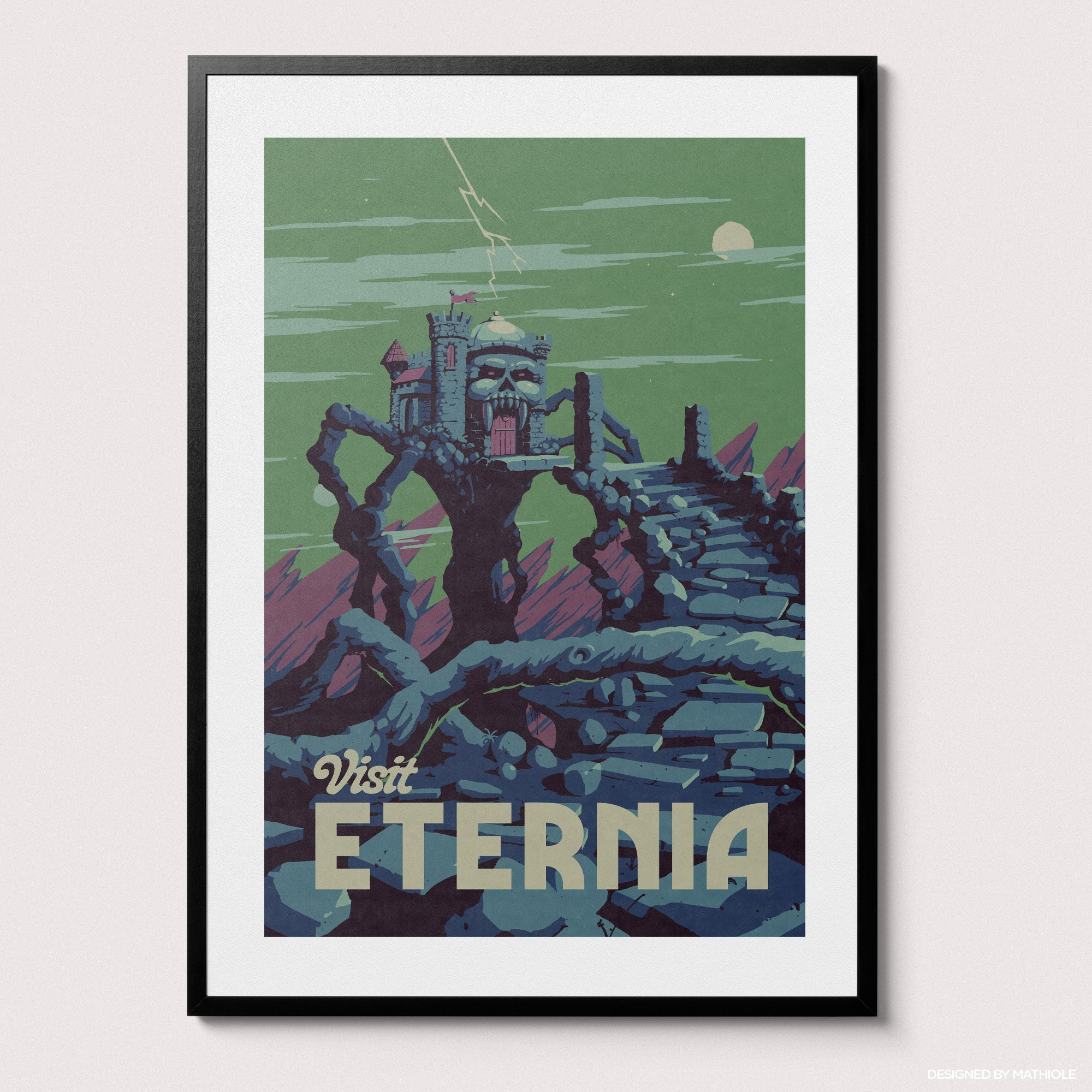 Visit Eternia Poster Retro Vintage Art Print Watercolor - Etsy