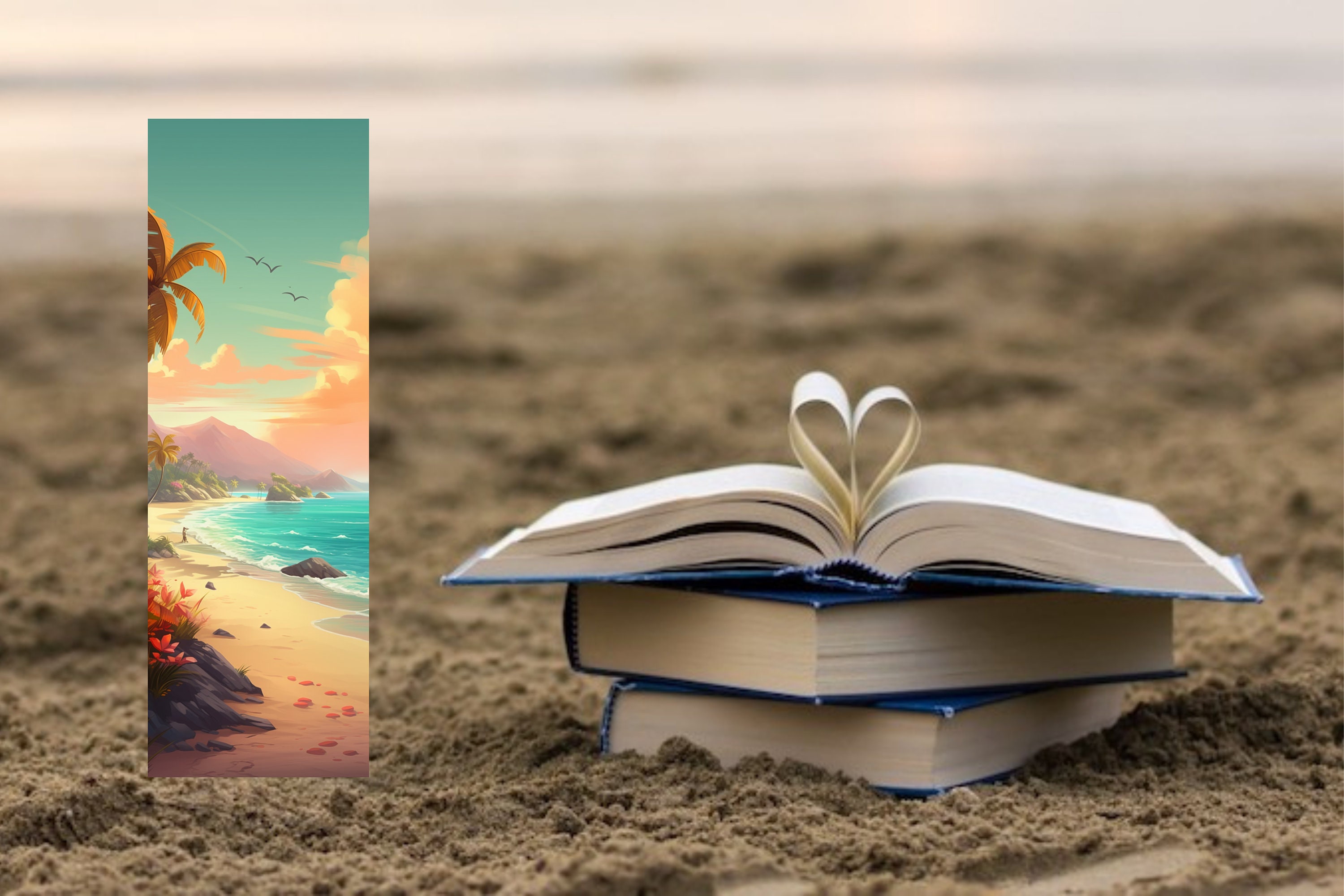 Fantasy Beach Printable Bookmarks Bundle, Set 16 of PNG/JPG Bookmark ...