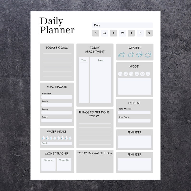 Digital Planner Bundle : Downloadable Daily Planner Daily Pages Journal ...