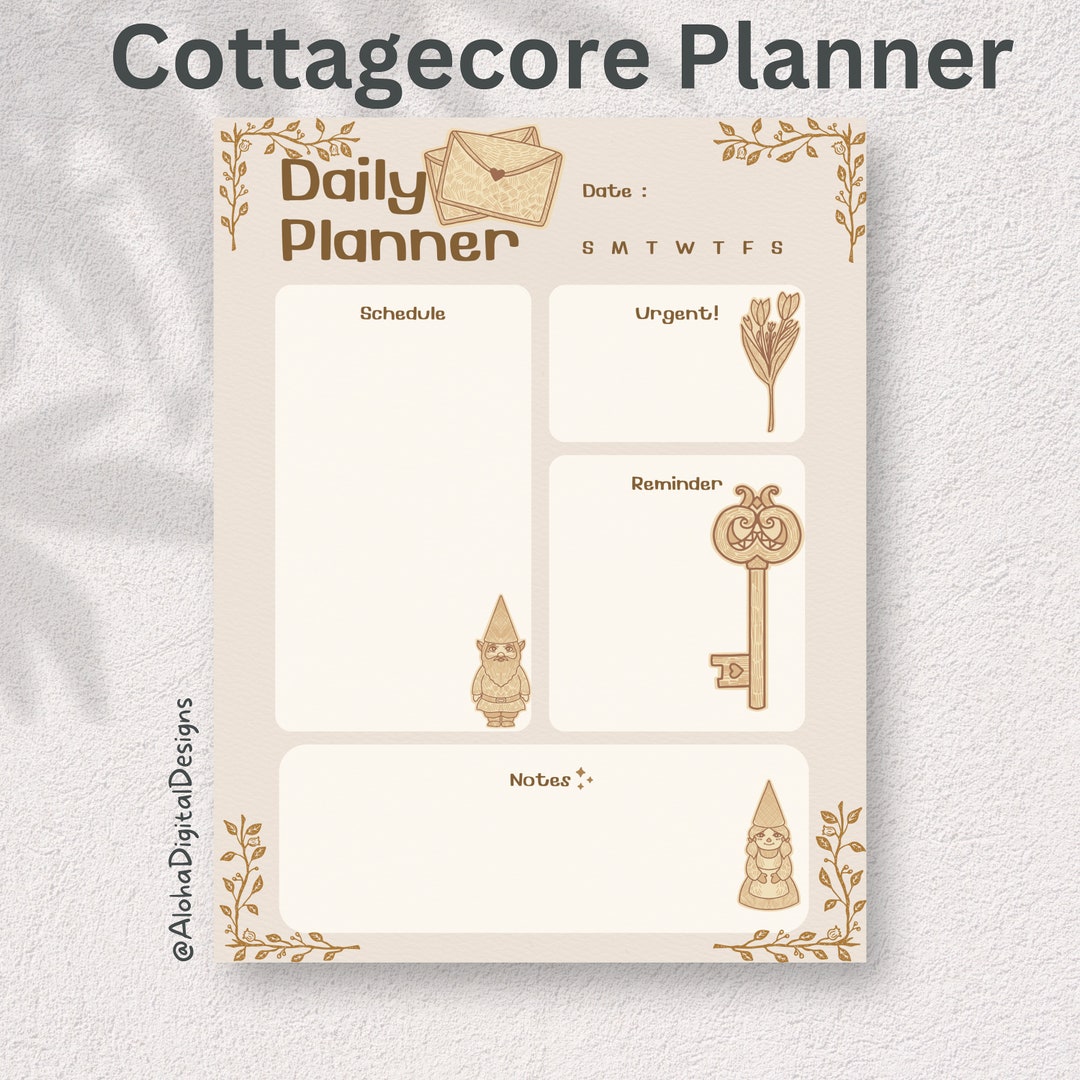 Cottage Core Printable Daily Planner Digital Download Daily Pages ...