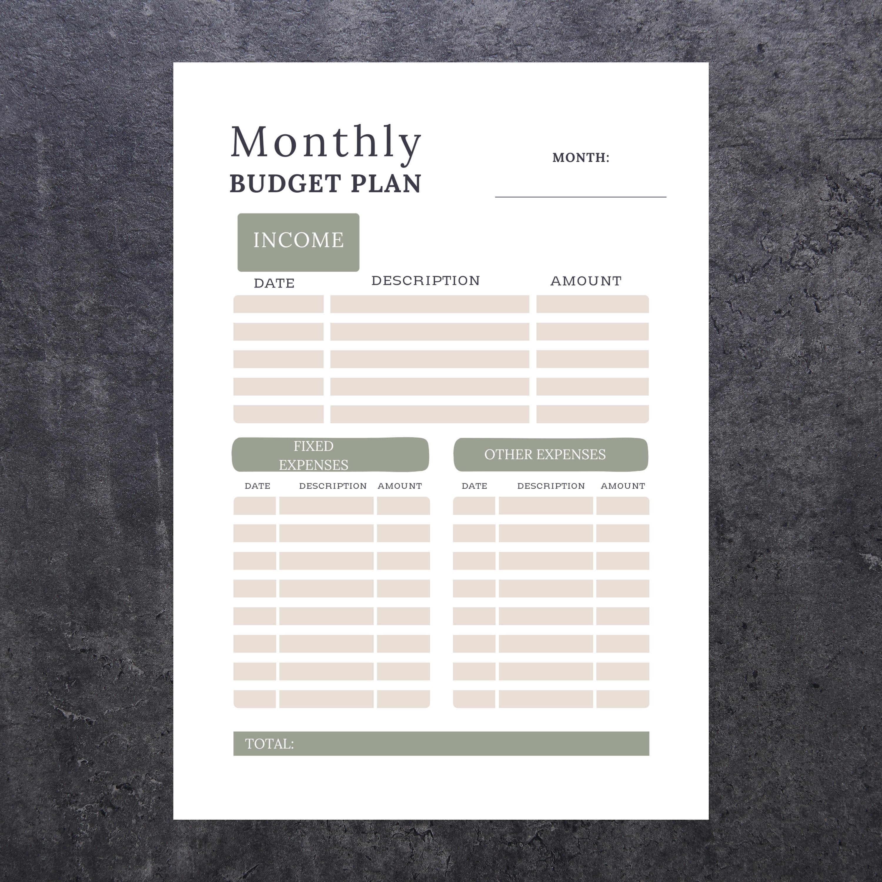 Digital Monthly Budget Planner With Instant Download Daily Pages ...