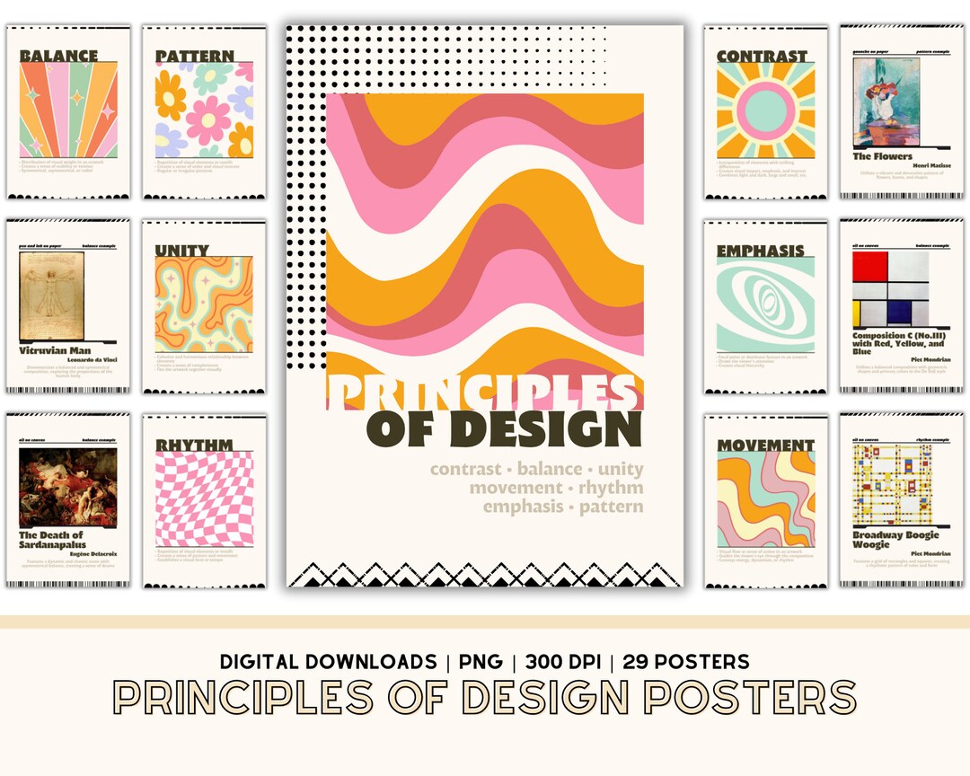 Principles of Design Posters Visual Art Education Resource Art - Etsy