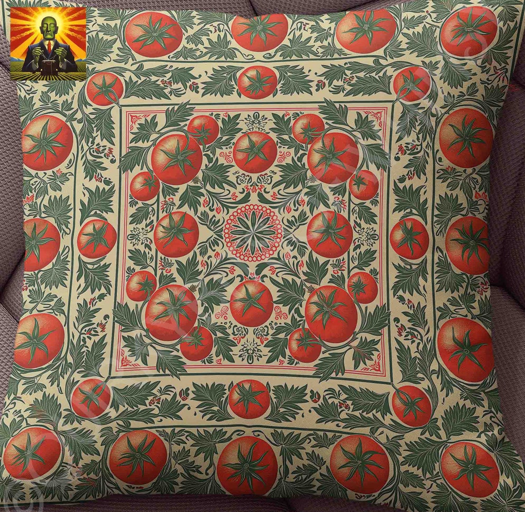 William Morris Tomato Pillow: Full or Case Only, Spun Polyester or Faux ...