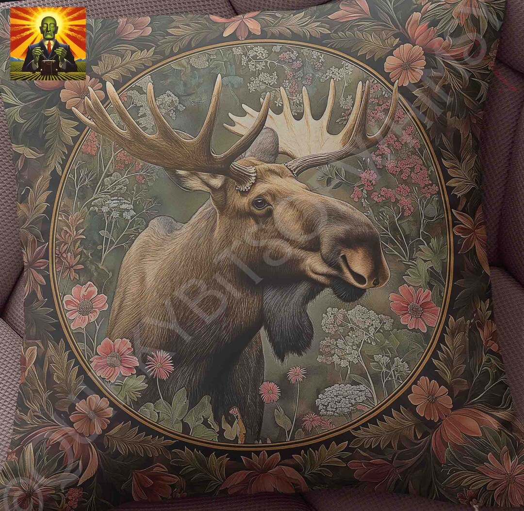 William Morris Moose Pillow, Full Pillow or Case Only, Spun Polyester ...