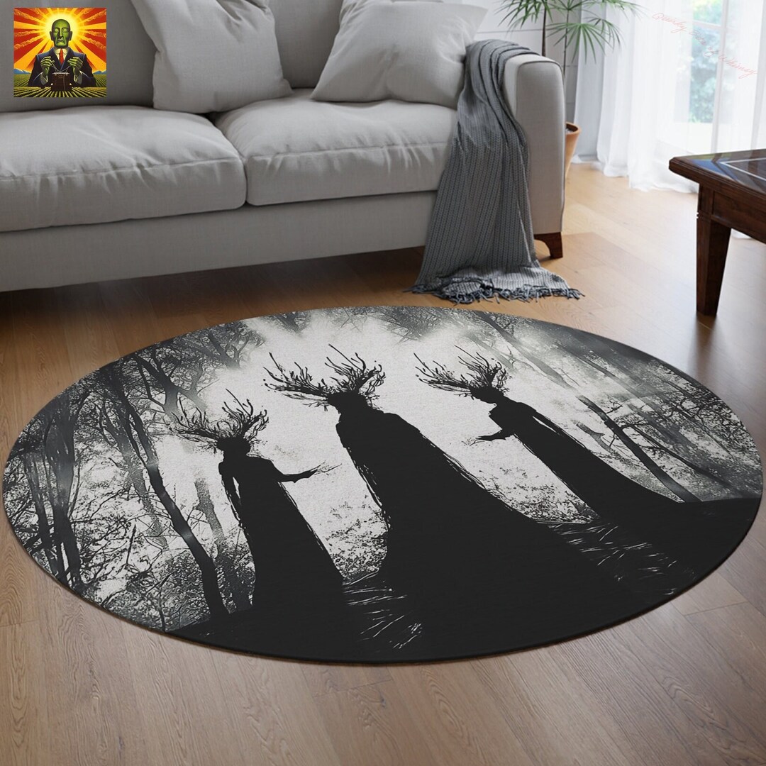 Weird Sisters Round Rug, Witch Rug, Macbeth Rug, Shakespeare Rug, Witch ...