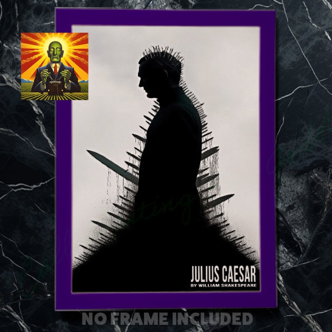 Julius Caesar Shakespeare Tragedy Poster: Unframed, Literary Classroom ...