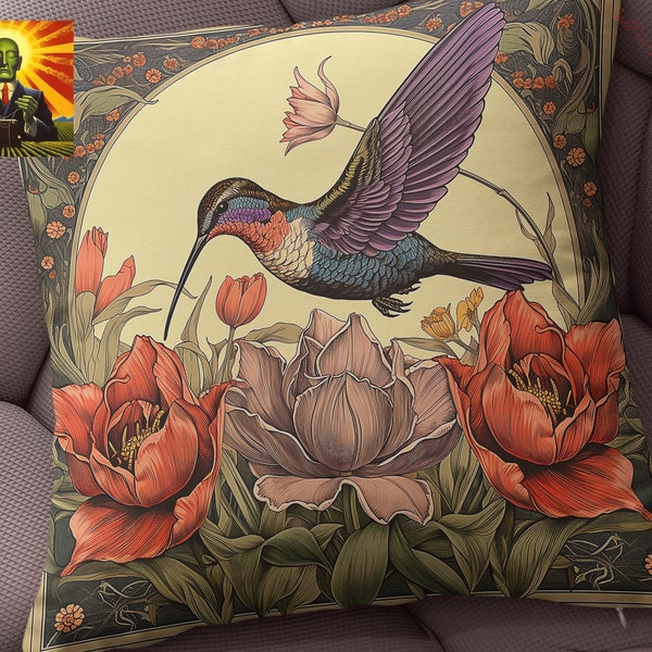 Hummingbird Pillow - Etsy