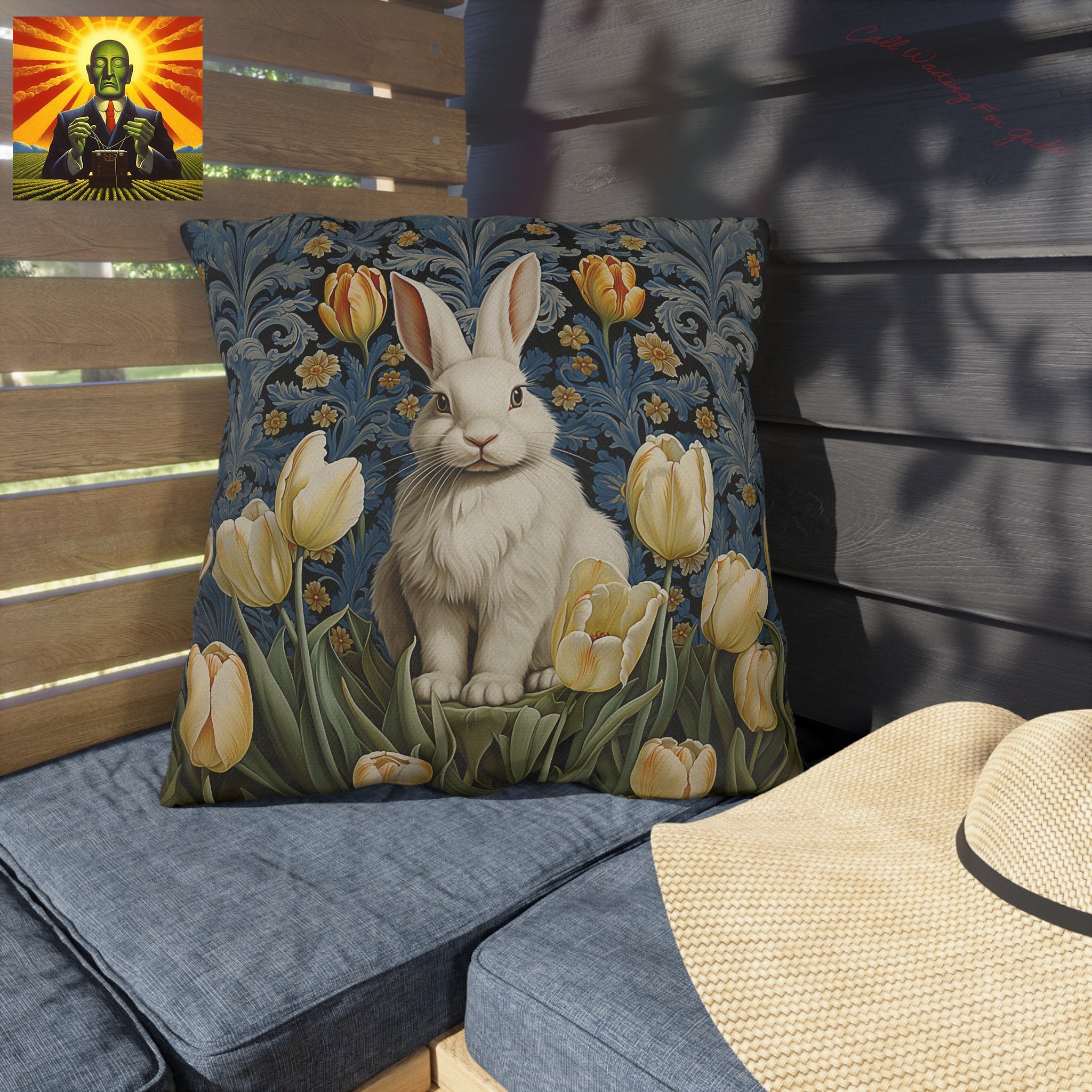 OUTDOOR William Morris Rabbit Pillow Outdoor Pillow Outdoor - Etsy