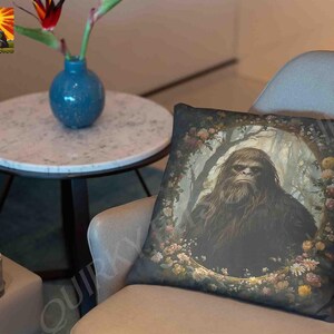Fierce Bigfoot Pillow, Full Pillow or Case Only, Spun Polyester or Faux ...