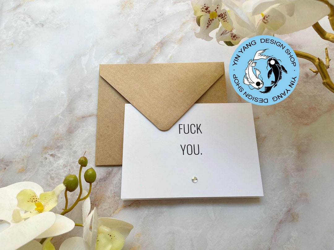 Fuck You Card, Cussing Funny Card - Etsy