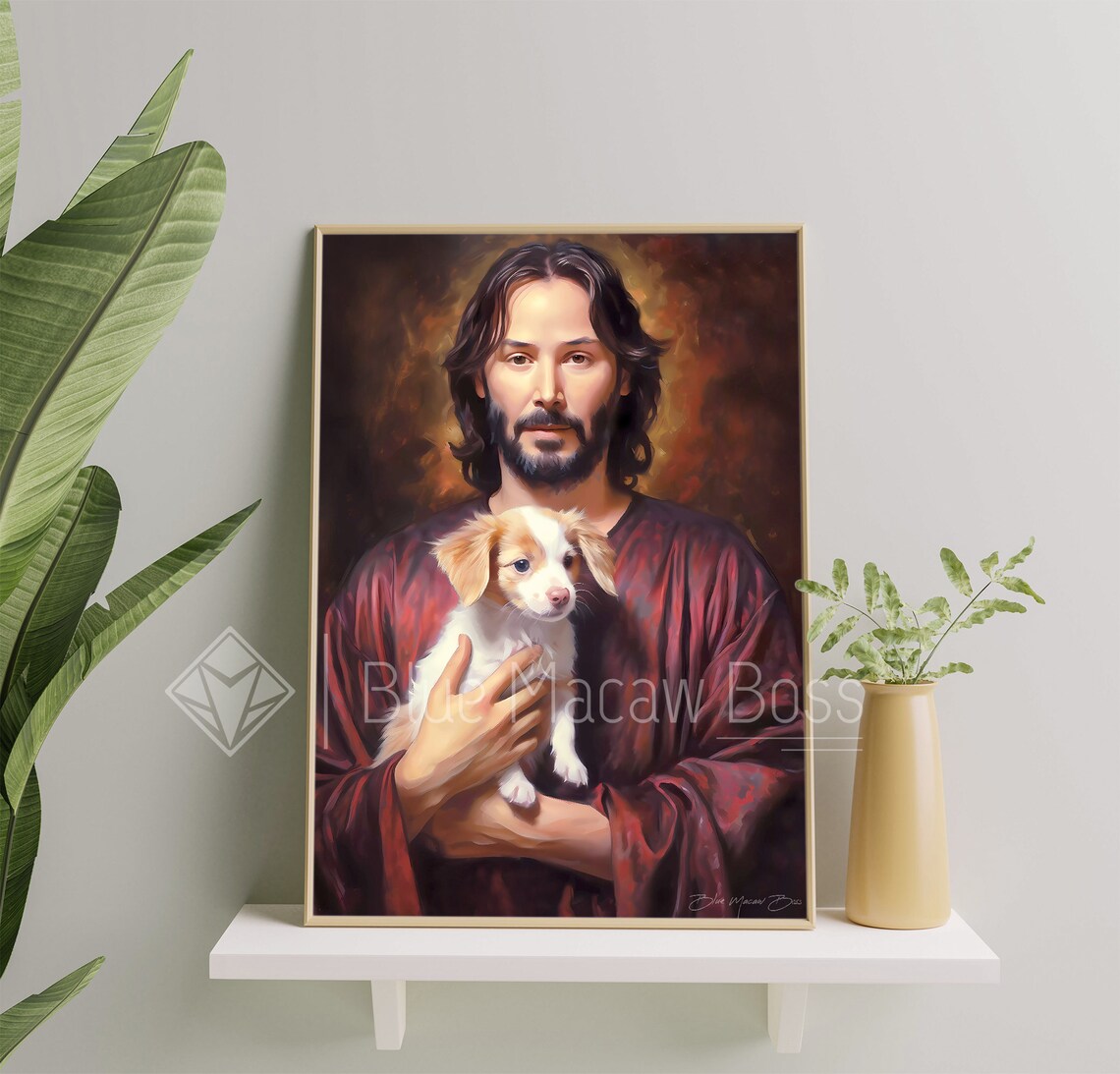 Keanu Reeves Jesus Wall Decor Keanu Reeves as Jesus Christ - Etsy