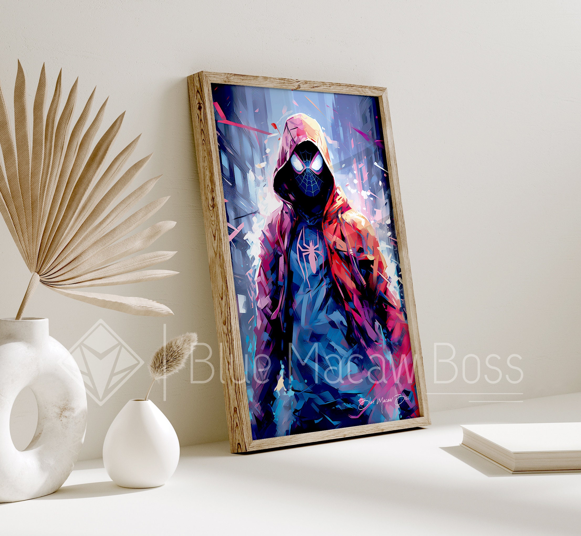 Multiverse Spider Man Miles Morales Set of 3 Art Prints V1, Spider-man ...