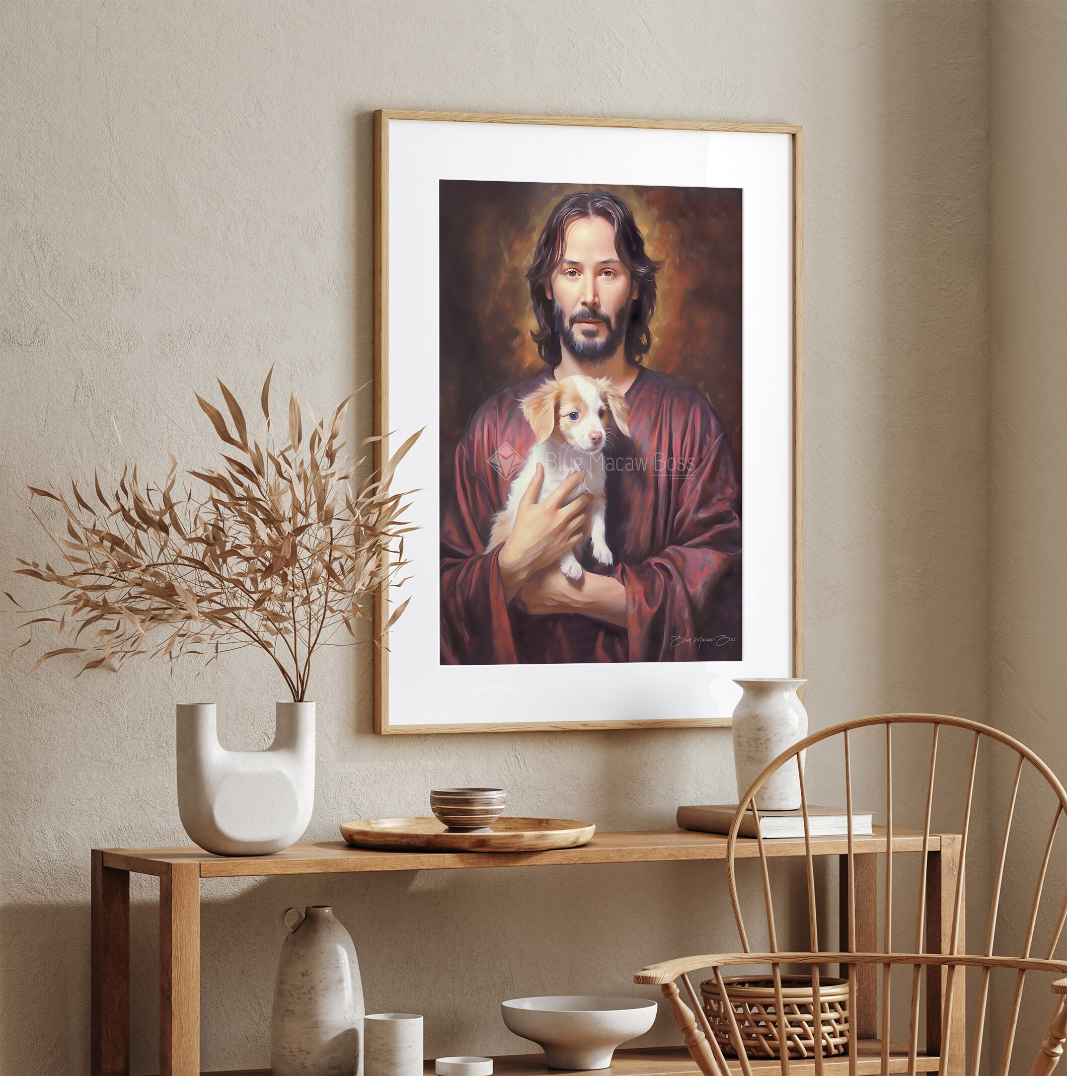 Keanu Reeves Jesus Wall Decor Keanu Reeves as Jesus Christ - Etsy