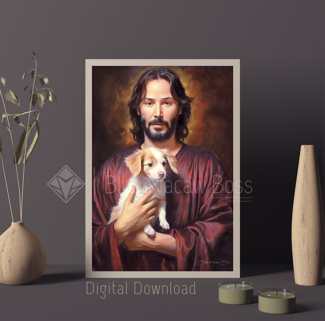 Keanu Reeves Jesus Wall Decor Keanu Reeves as Jesus Christ - Etsy