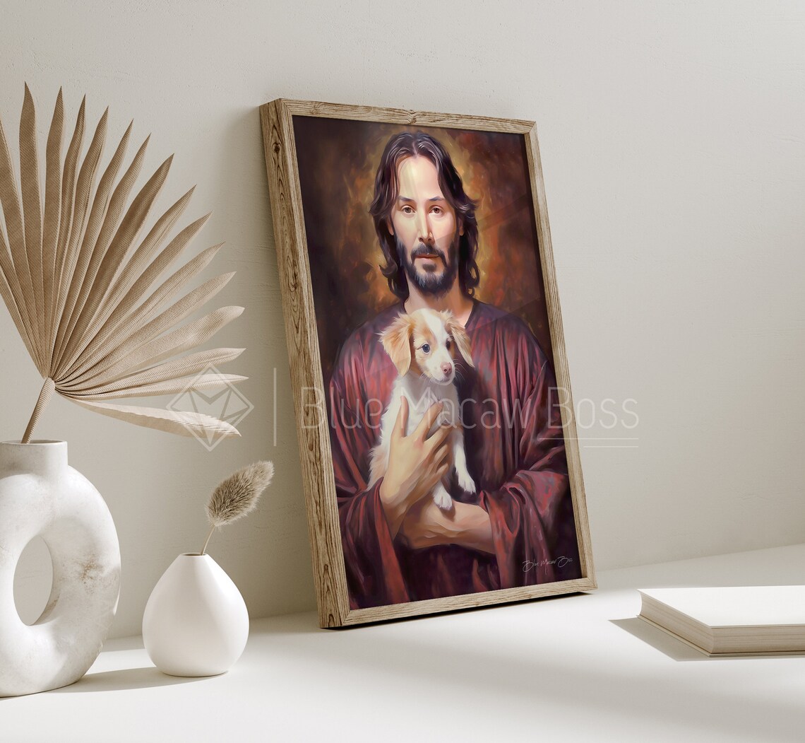 Keanu Reeves Jesus Wall Decor Keanu Reeves as Jesus Christ - Etsy