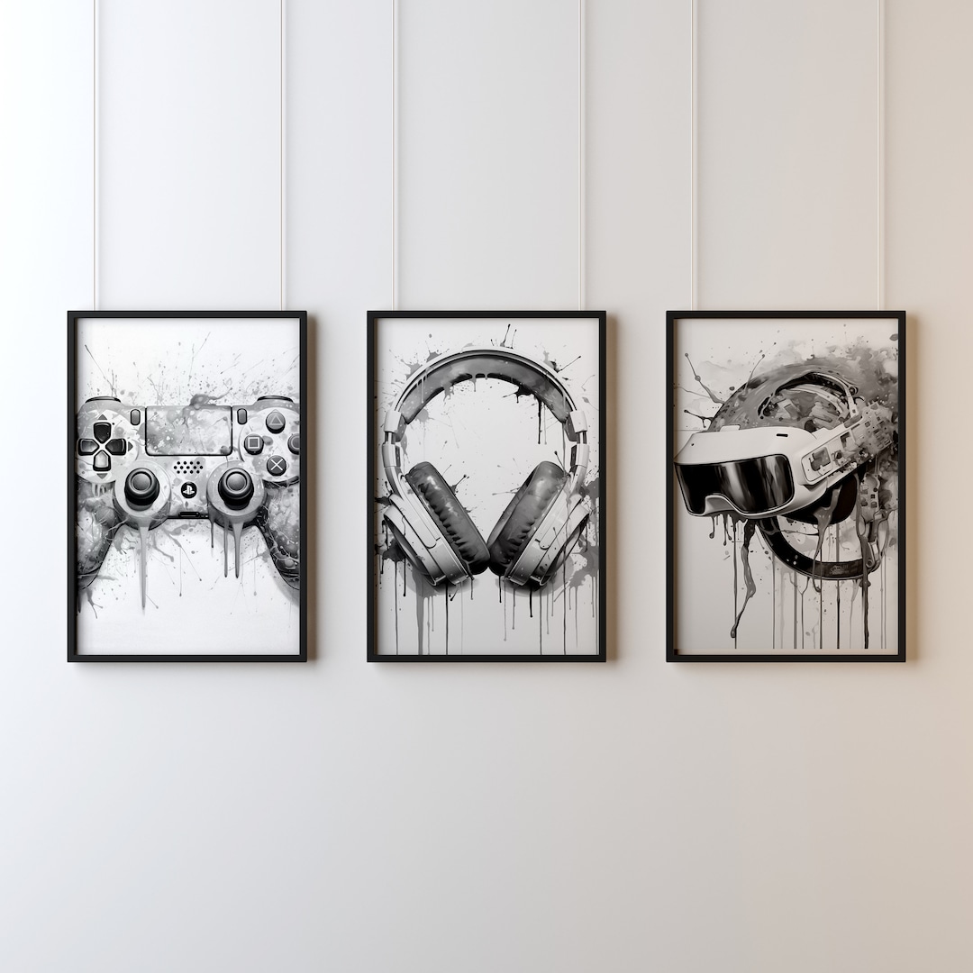 Gaming Art Prints Set of 3,gaming Digital Download, Gaming Prints ...