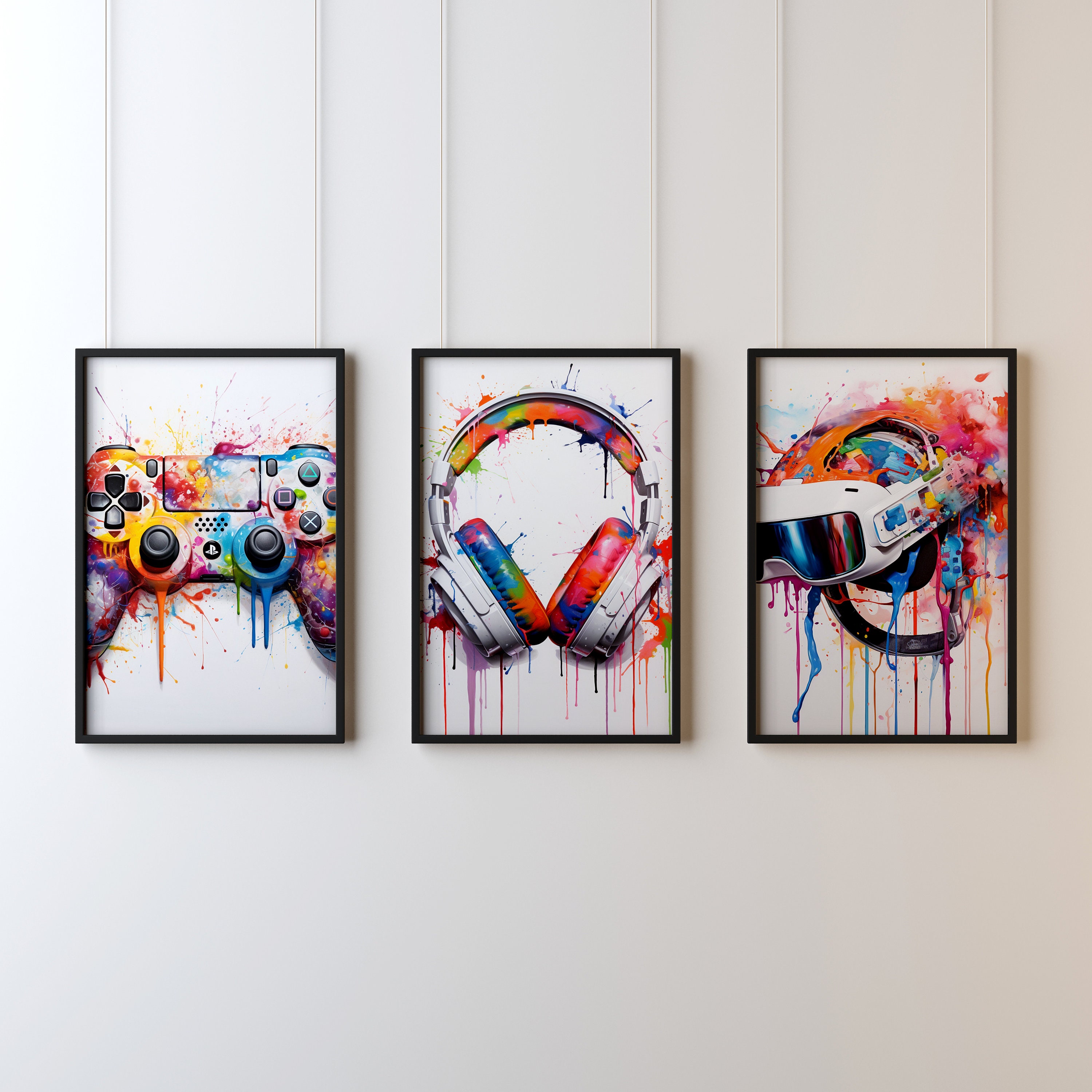 Gaming Art Prints Set of 3,gaming Digital Download, Gaming Prints ...