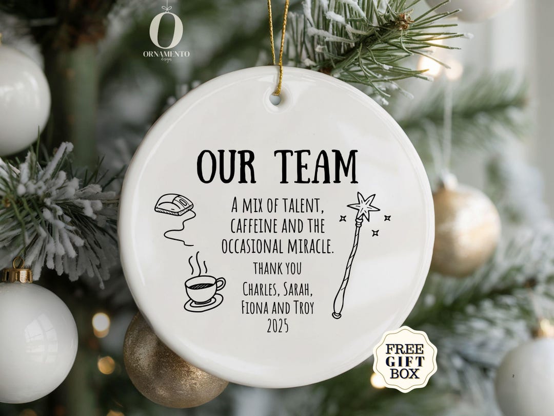 Work Team Ornament, Funny Best Team Ever Gift, Office Appreciation ...