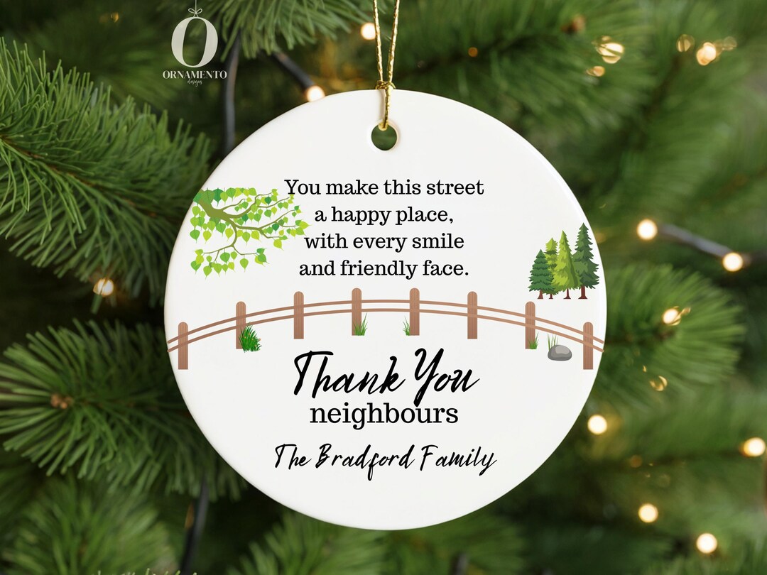 Good Neighbours, Thank You Christmas Keepsake Ornament, Thank You ...