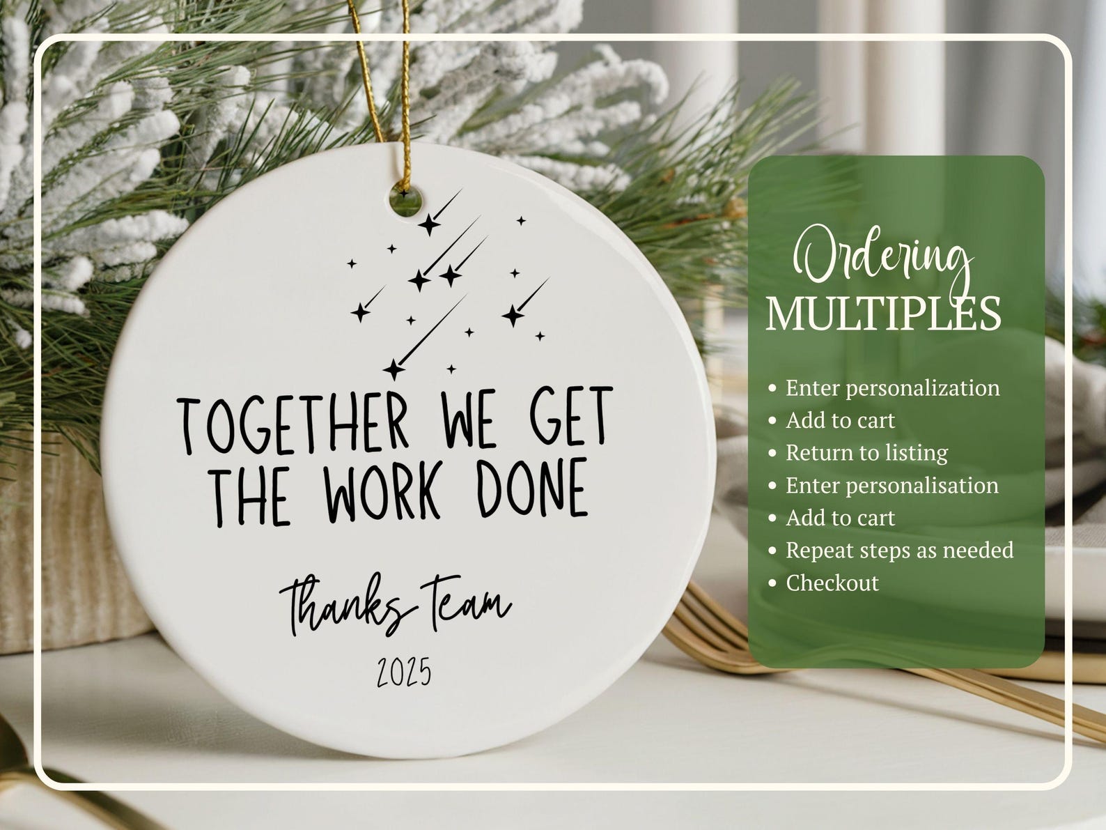 Work Team Ornament, Funny Best Team Ever Gift, Office Appreciation ...