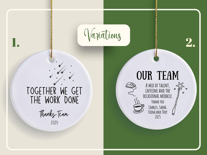 Work Team Ornament, Funny Best Team Ever Gift, Office Appreciation ...