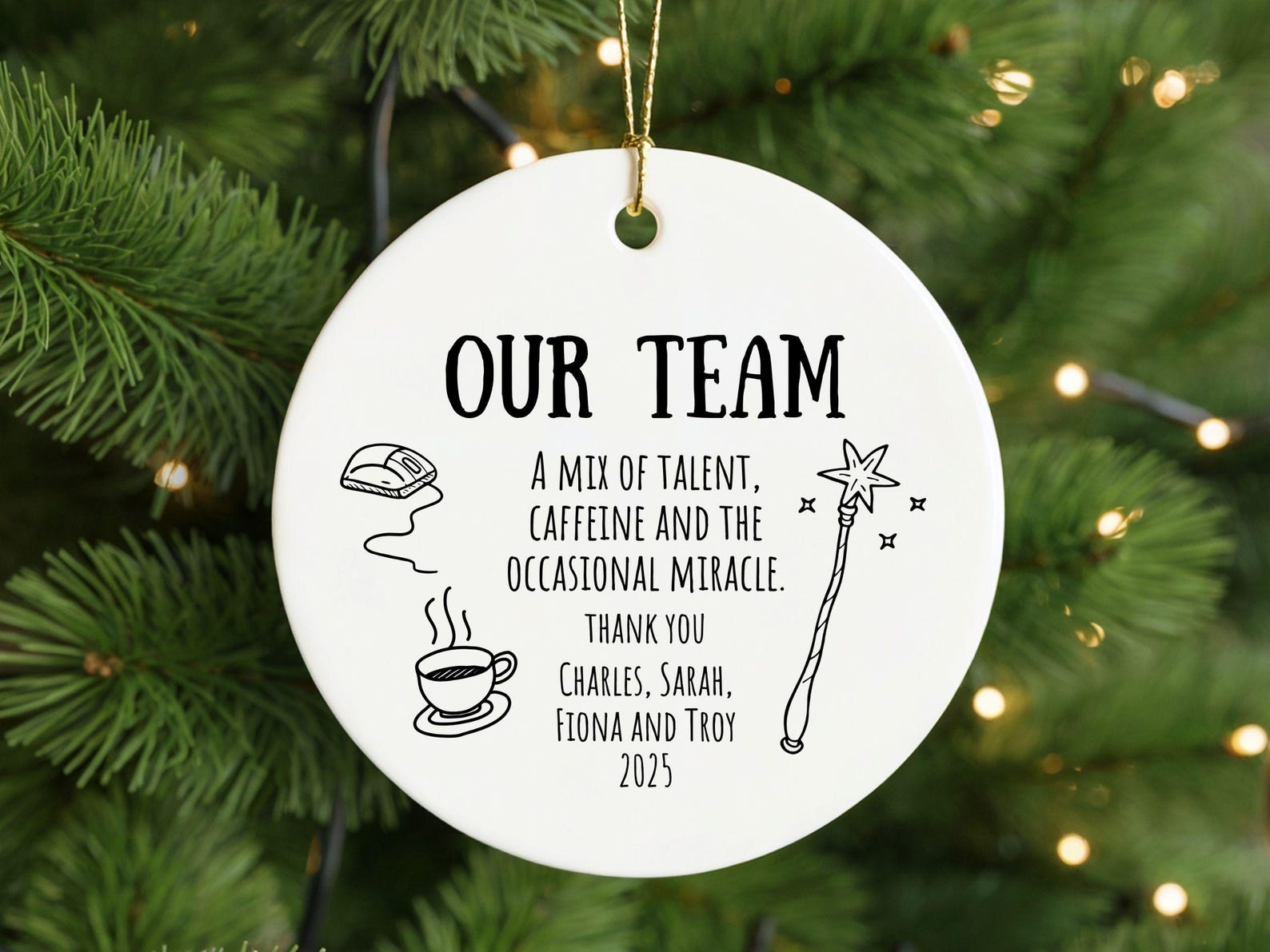 Work Team Ornament, Funny Best Team Ever Gift, Office Appreciation ...