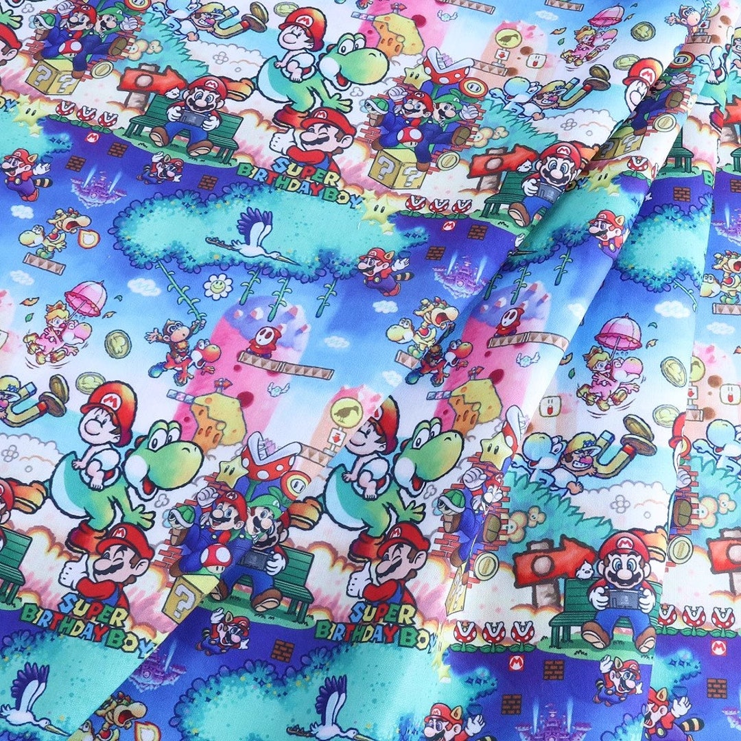 Nintendo Fabric Super Mario Fabric Polyester Cotton Fabric Anime ...