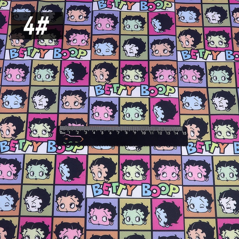 Betty Boop Fabric Classic Cartoon Betty Boop Fabric Polyester Cotton ...