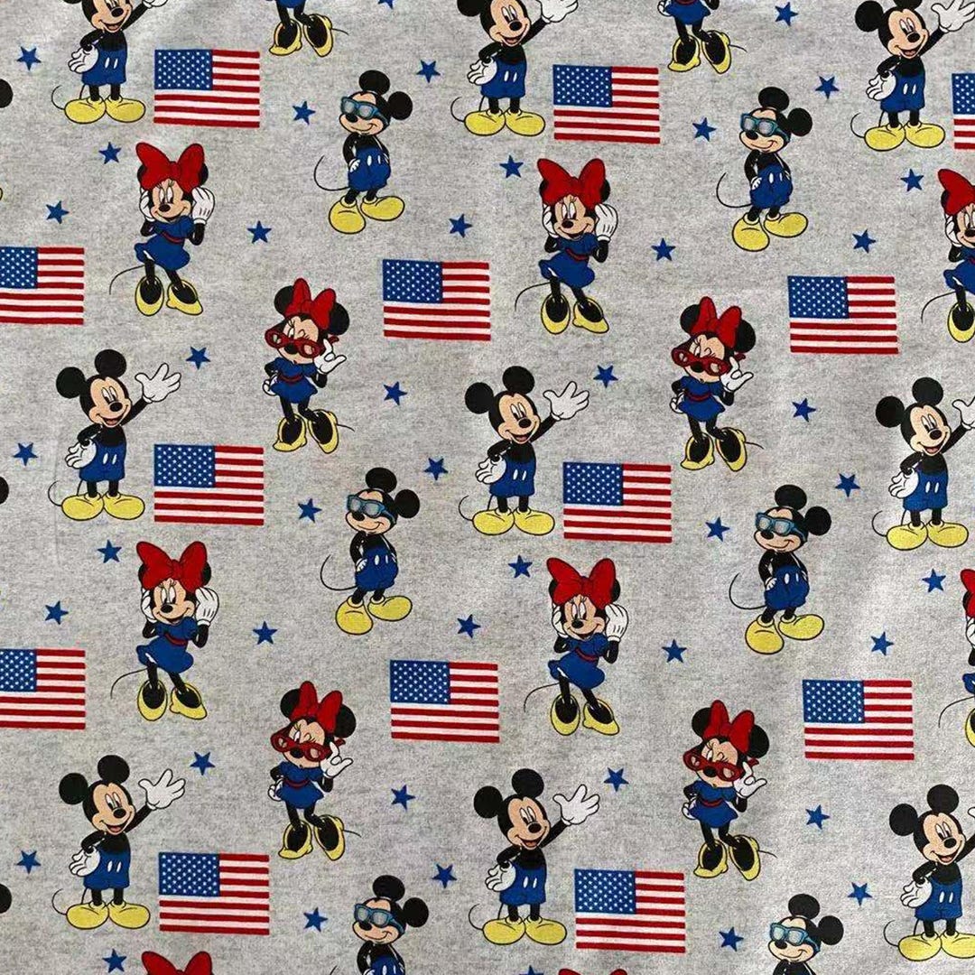 Disney Mickey Mouse Fabric 100% Cotton Fabric Cartoon Fabric by the ...