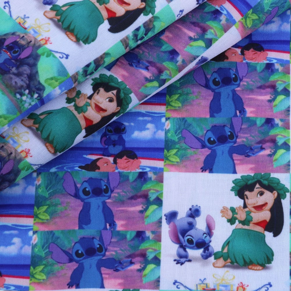 Disney Fabric Lilo & Stitch Fabric Polyester Cotton Fabric Anime ...
