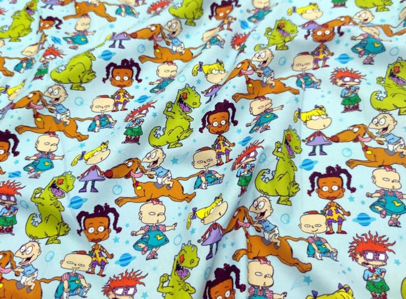 Rugrats Go Wild Fabric Rugrats Fabric Pure Cotton Cartoon Cotton Fabric ...