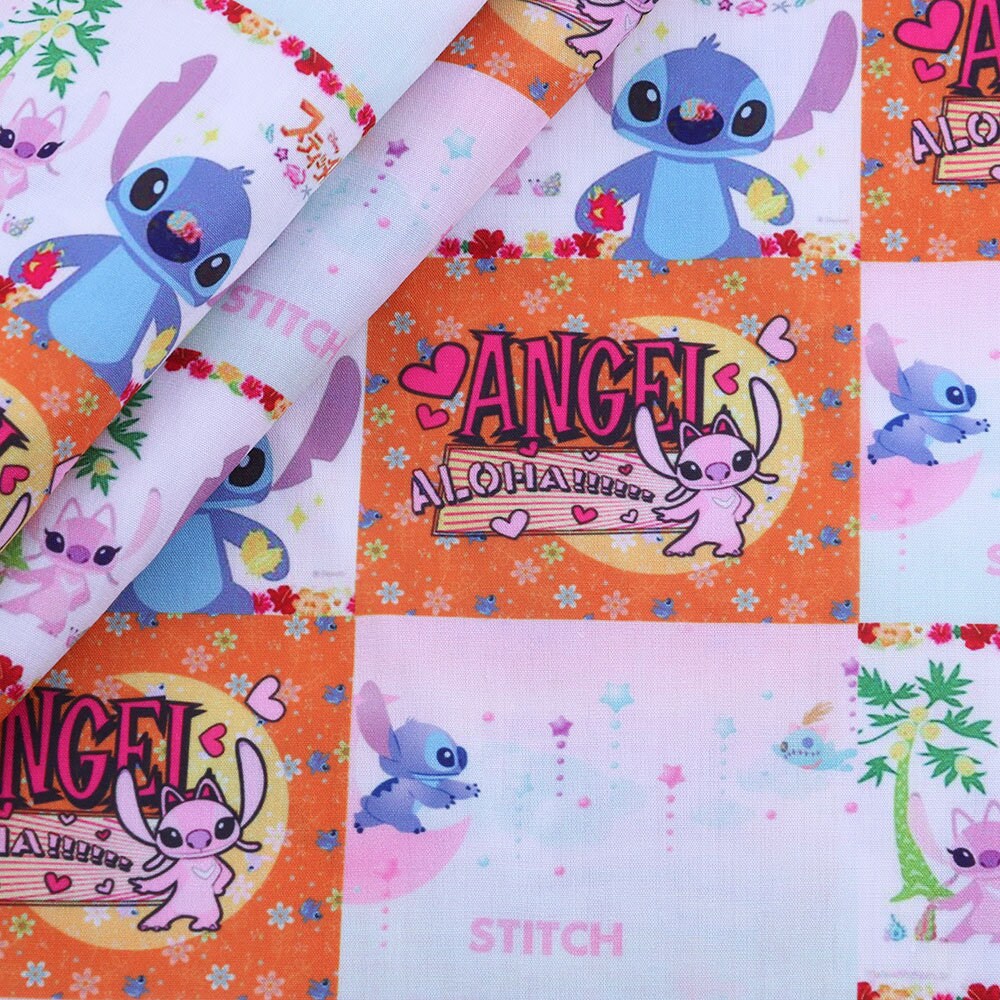 Disney Fabric Lilo & Stitch Fabric Polyester Cotton Fabric Anime ...