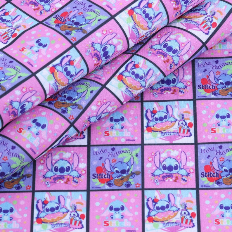 Disney Fabric Lilo & Stitch Fabric Polyester Cotton Fabric Anime ...