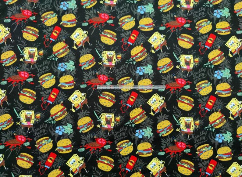 Spongebob Squarepants Fabric Pure Cotton Cartoon Cotton Fabric by the ...