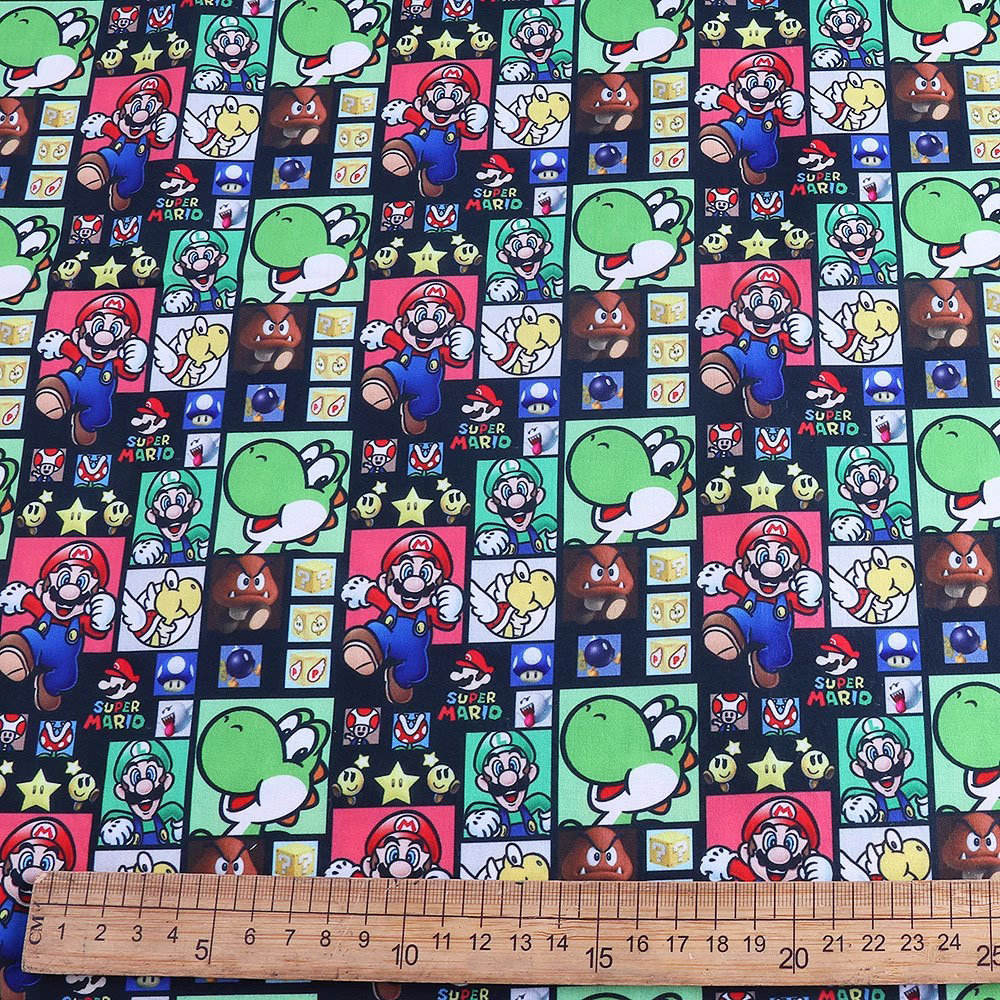 Nintendo Fabric Super Mario Fabric Polyester Cotton Fabric - Etsy