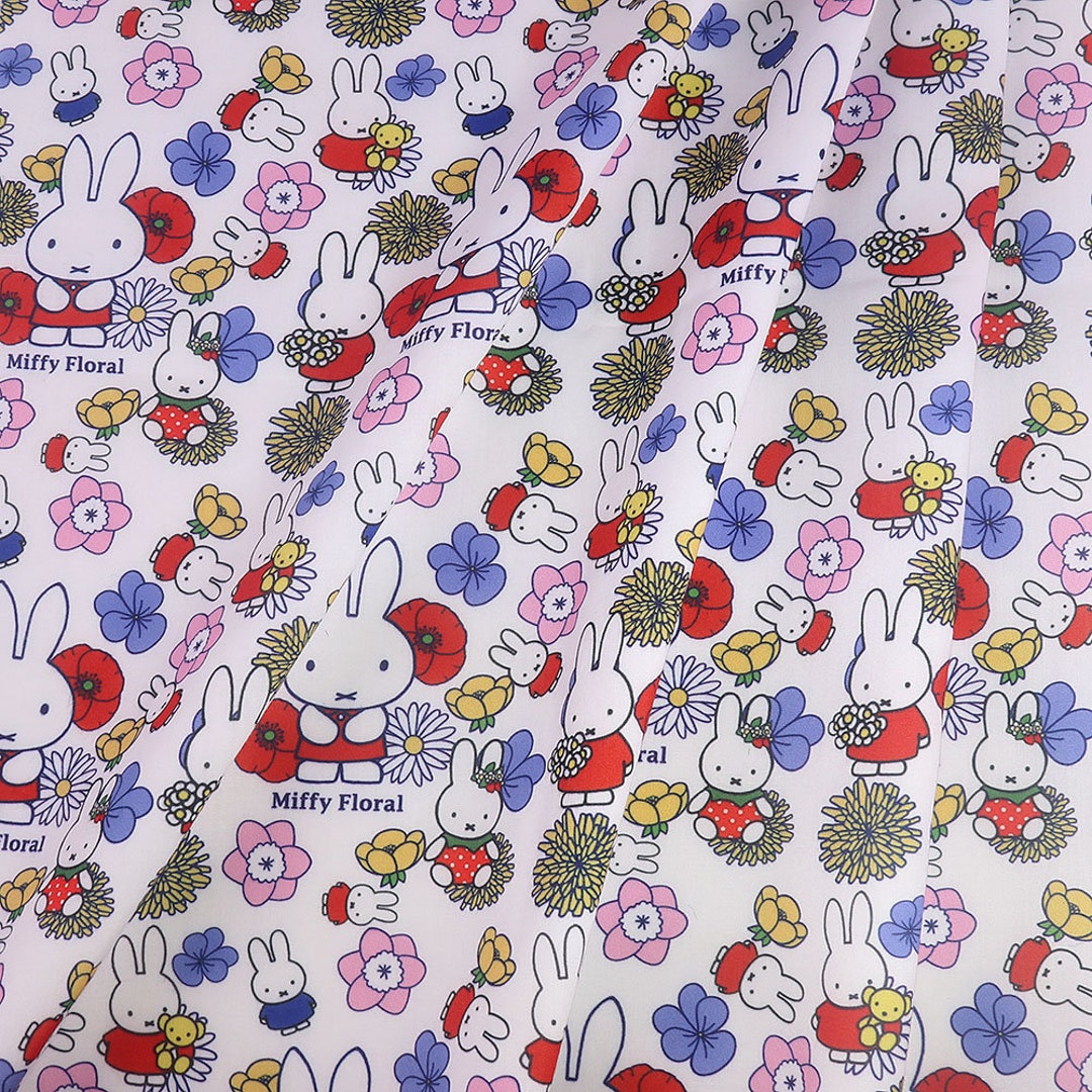 Miffy Fabric Rabbit Fabric Polyester Cotton Fabric Anime Cartoon Fabric ...
