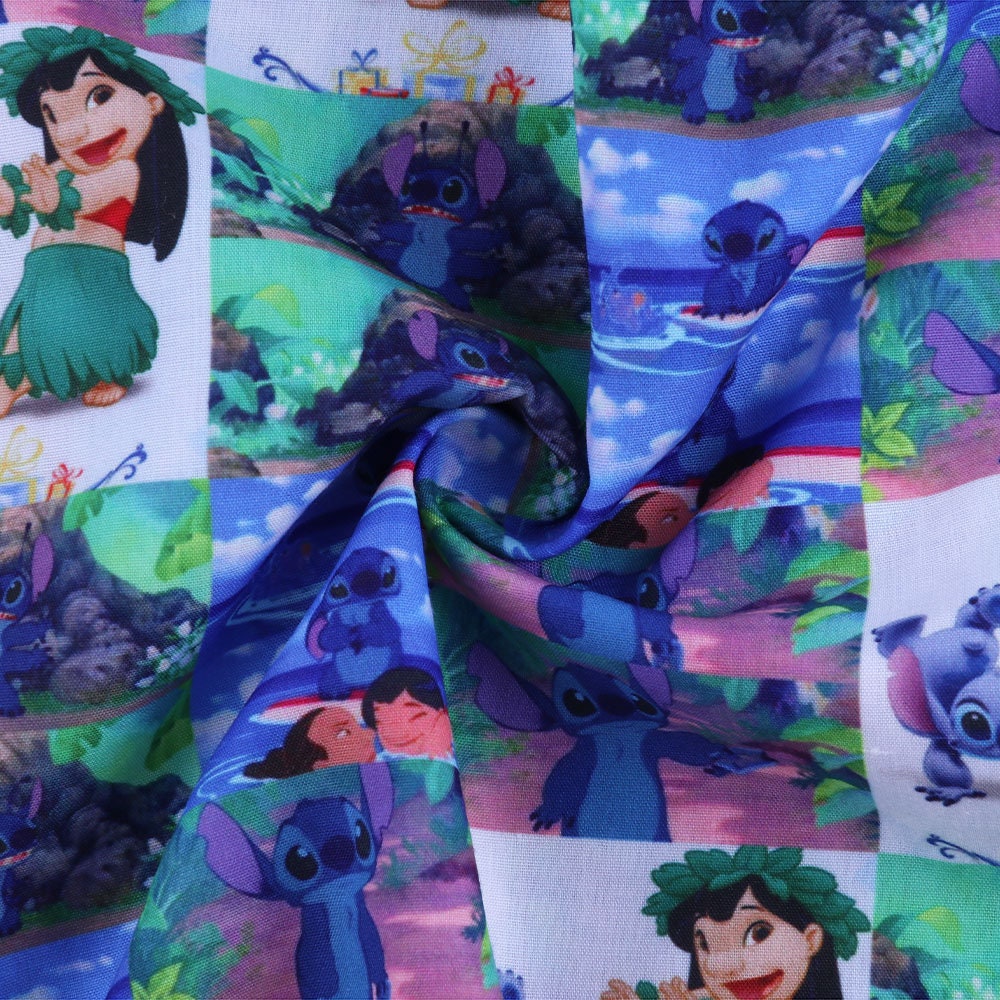 Disney Fabric Lilo & Stitch Fabric Polyester Cotton Fabric Anime ...