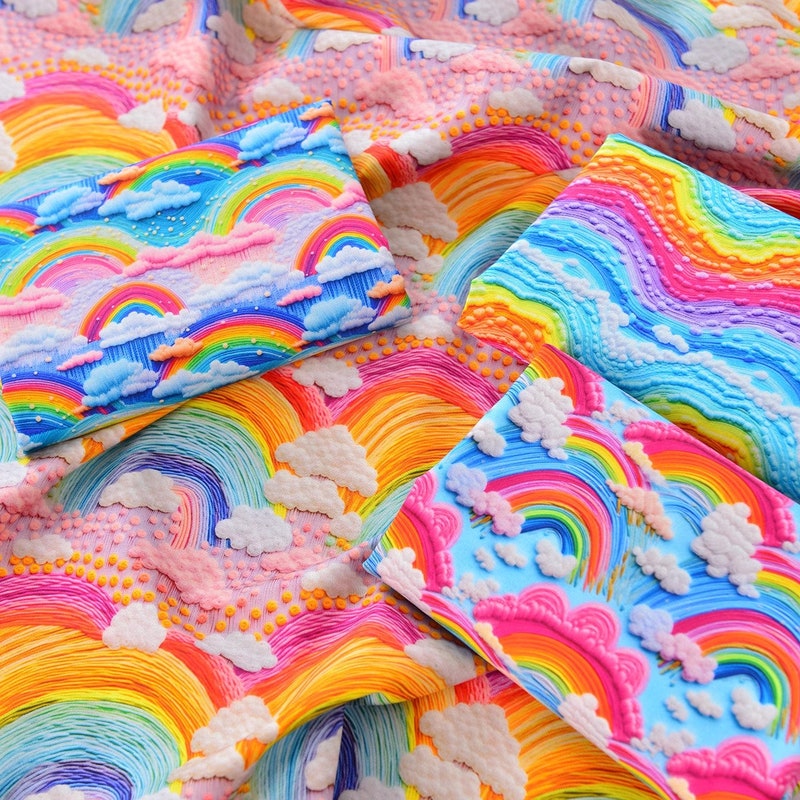 Rainbow Fabric - Etsy