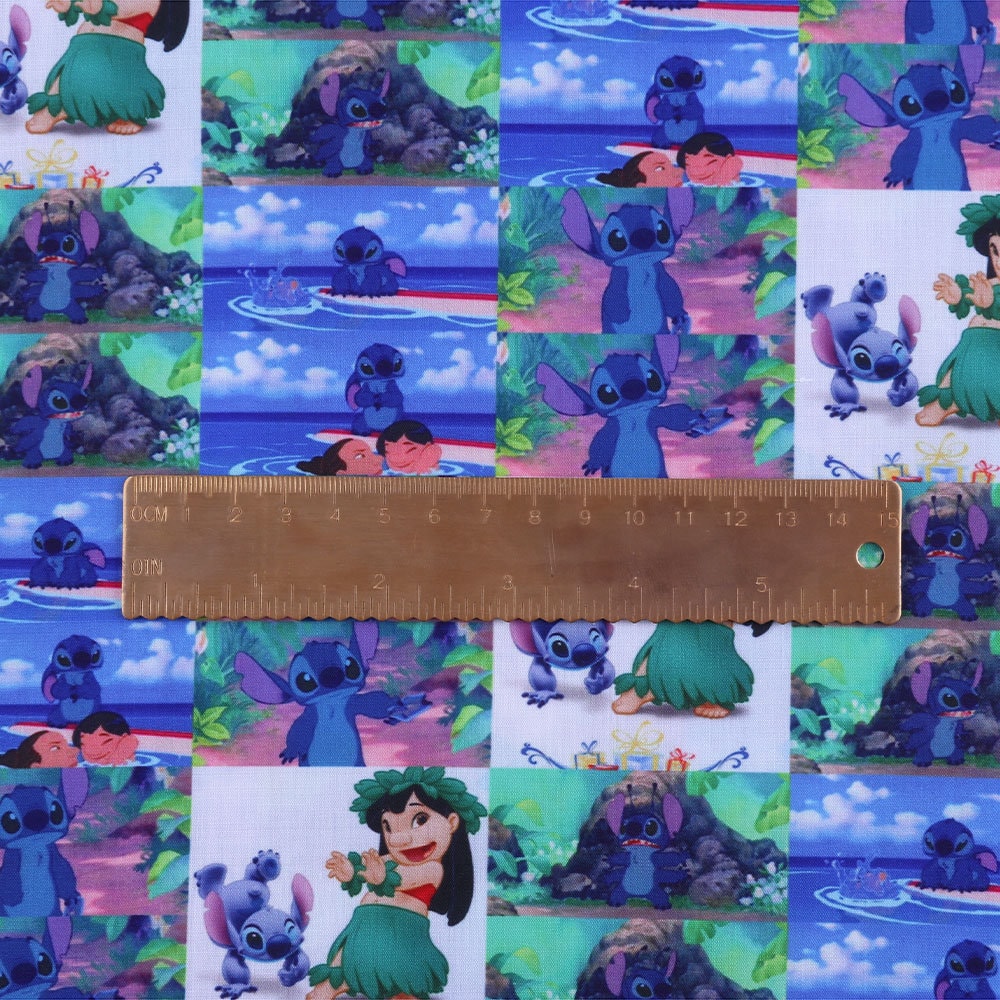 Disney Fabric Lilo & Stitch Fabric Polyester Cotton Fabric Anime ...