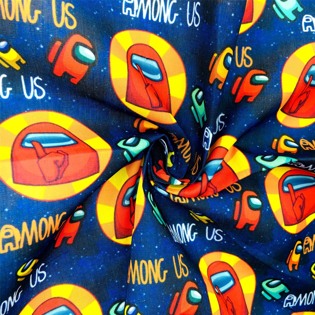 Among Us Fabric Polyester Cotton Fabric Anime Cartoon Fabric by the ...